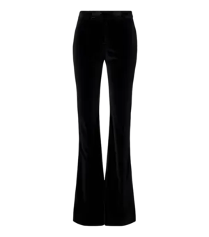 Etro Cotton Velvet Flared Pants - Black