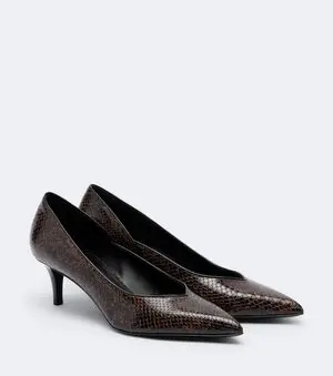 Isabel Marant Étoile Pamely Snake-effect Leather Pumps - Brown