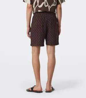 Frescobol Carioca Terry-trimmed Cotton-blend Shorts