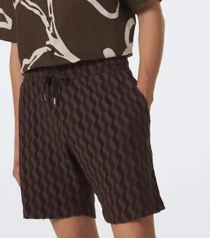 Frescobol Carioca Terry-trimmed Cotton-blend Shorts