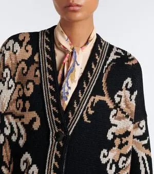 Etro Jacquard Wool Cardigan