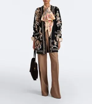 Etro Jacquard Wool Cardigan