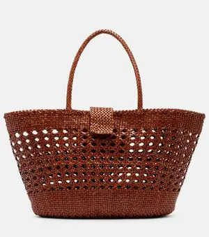Rixo Dragon Diffusion Lucine Leather Tote Bag - Brown