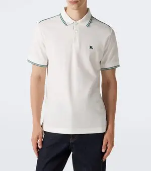 Burberry Ekd Cotton-blend Piqué Polo Shirt