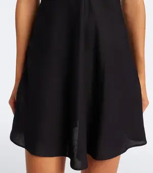 Rixo Diaz Embroidered Lace-trimmed Mini Dress - Black