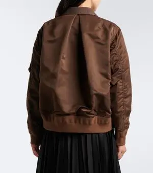 Sacai Double-breasted Wool And Technical Jacket