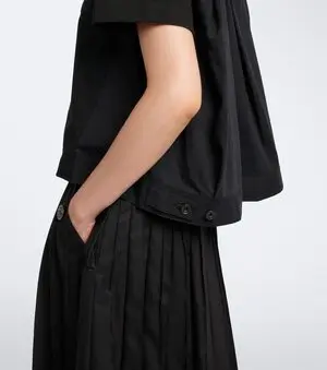 Sacai Cotton Jersey And Denim T-shirt