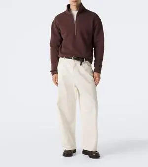 Studio Nicholson Cotton Jersey Half-zip Sweatshirt