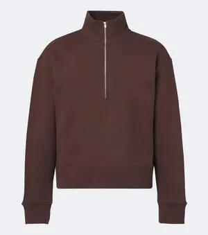 Studio Nicholson Cotton Jersey Half-zip Sweatshirt - Brown