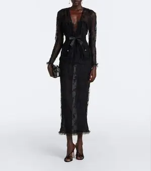 Alessandra Rich Lace Maxi Dress
