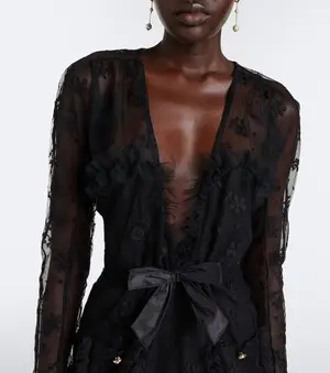 Alessandra Rich Lace Maxi Dress
