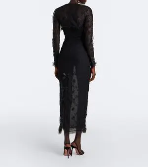 Alessandra Rich Lace Maxi Dress