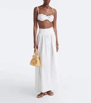 MONTCE Lace-trimmed Cotton Bra Top