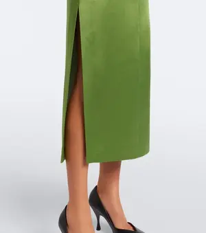 Sportmax Satin Midi Skirt