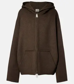 Khaite Oversized Wool Hooded Jacket - Green