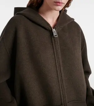 Khaite Oversized Wool Hooded Jacket - Green