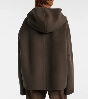 Khaite Oversized Wool Hooded Jacket - Green
