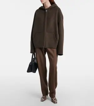 Khaite Oversized Wool Hooded Jacket - Green