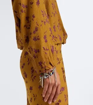 Dries Van Noten Floral Print Blouse - Yellow