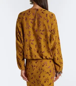 Dries Van Noten Floral Print Blouse - Yellow