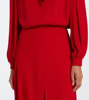 Valentino Garavani Silk Georgette Midi Skirt