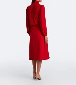 Valentino Garavani Silk Georgette Midi Skirt