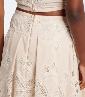 Elie Saab Embroidered Gathered Maxi Skirt
