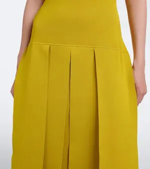 Alaïa Ala�a Pleated Knitted Maxi Dress