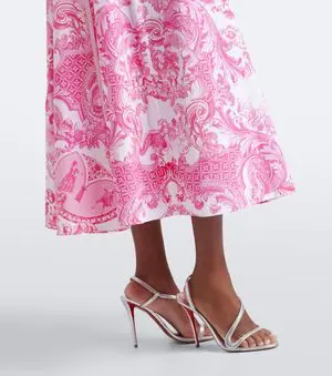 Camilla Embellished Floral Cotton Midi Dress