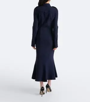MUGLER Wool-blend Shirt Dress