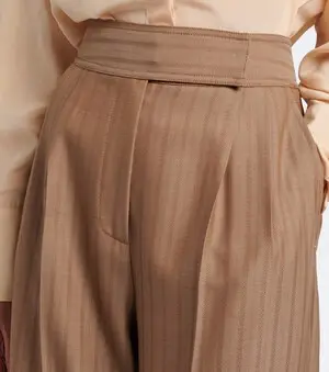 Etro Striped Wool Wide-leg Pants