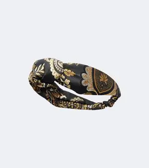 Etro Knotted Jacquard Headband - Black