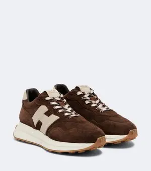 Hogan H641 Suede Sneakers - Brown