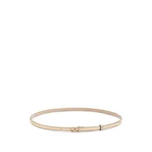 Valentino Garavani Tone Leather Belt With Swarovski Crystal Embellished Buckle - Gold