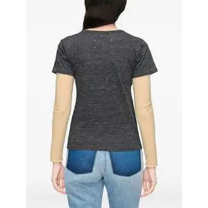 MAISON MARGIELA Grey Cotton Bird Motif T-shirt - Gray