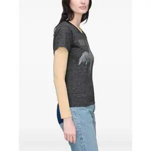 MAISON MARGIELA Grey Cotton Bird Motif T-shirt - Gray