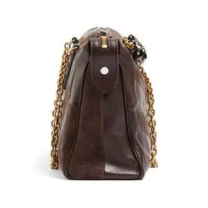 Valentino Garavani Panthea Patchwork Shoulder Bag - Brown