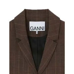 GANNI Wool Pinstripe Blazer
