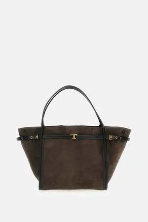TOD'S Tim Shopping Medium Suede Bag - Multicolor