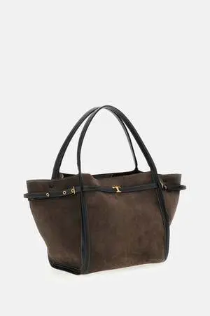 TOD'S Tim Shopping Medium Suede Bag - Multicolor