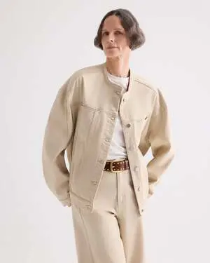 TWP Dawson Jacket In Denim - Sandshell