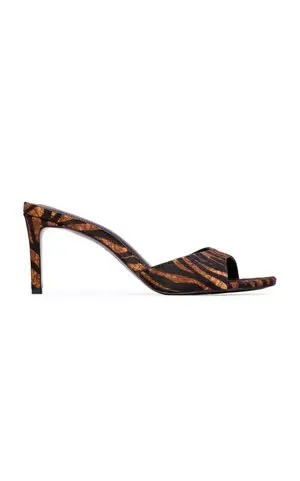 BLACK SUEDE STUDIO Freddie Zebra Pony Hair Mules - Brown