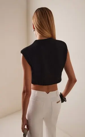 Max Mara Cropped Knit Turtleneck Sweater