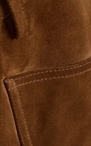 NILI LOTAN Shon Suede Wide-leg Pants