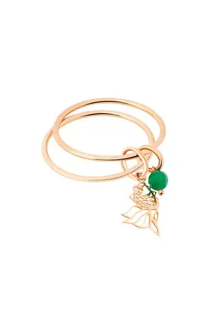 Ginette Ny Agate Goldfish Double Circle Ring