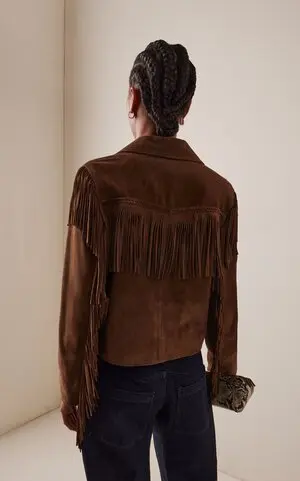 NILI LOTAN Eloi Fringed Suede Jacket