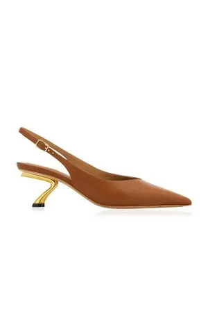 FERRAGAMO Cleya 55 Slingback Pumps - Brown