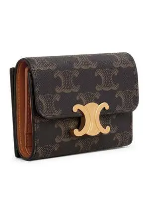Celine Compact Canvas Wallet With Coin Purse