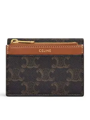 Celine Compact Canvas Wallet With Coin Purse