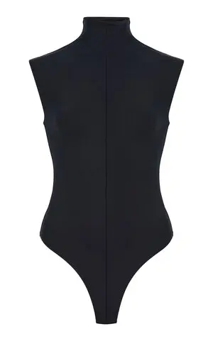 Wardrobe.NYC Sleeveless High Neck Bodysuit - Black
